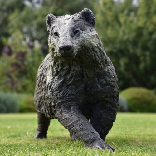 Bronze Badger sculpture by Hamish Mackie