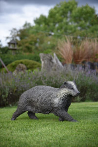 Bronze Badger sculpture by Hamish Mackie