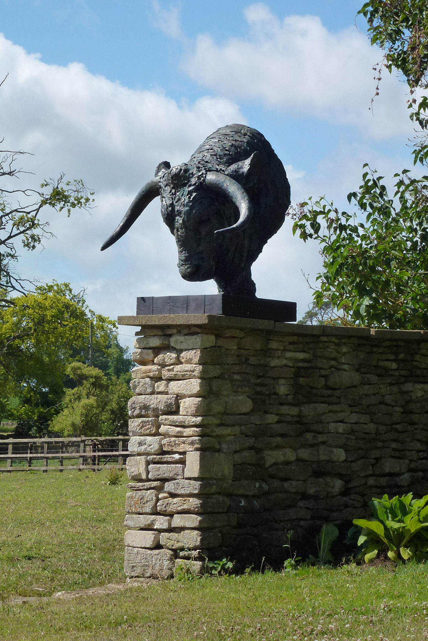 Hamish Mackie's bronze sculpture of Bull Head