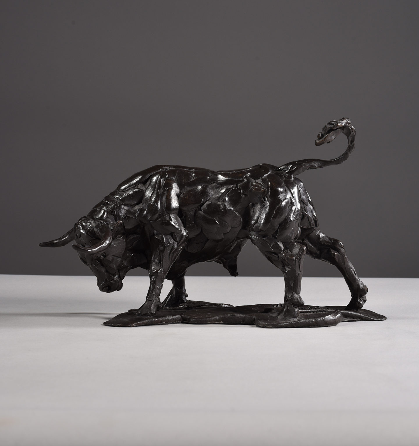 Hamish Mackie's Bull Relief sculpture in bronze