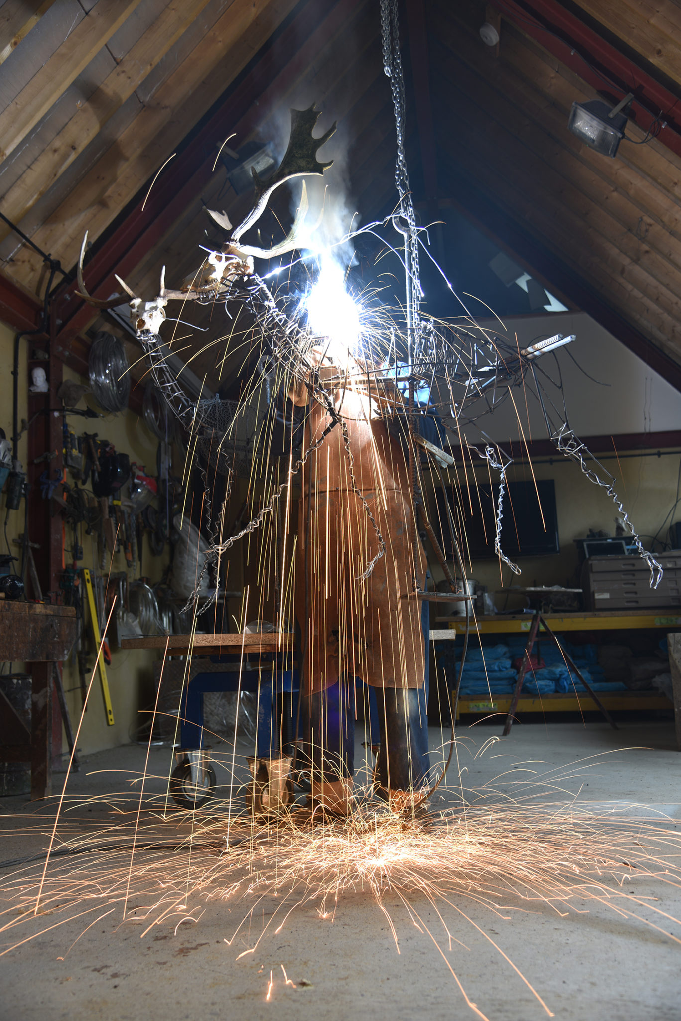 Bronze Fallow Buck sculpture by Hamish Mackie