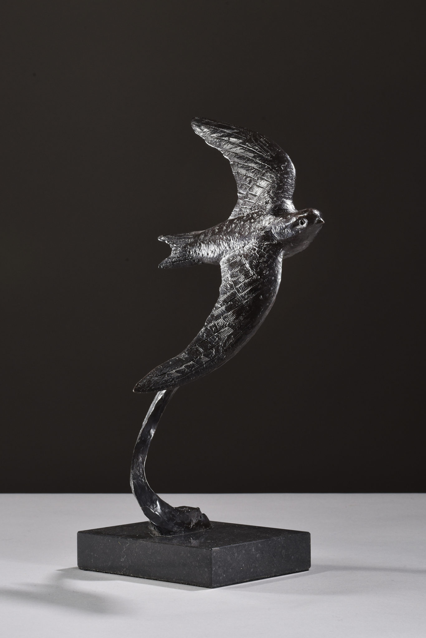 Swooping swift sculpture by Hamish Mackie