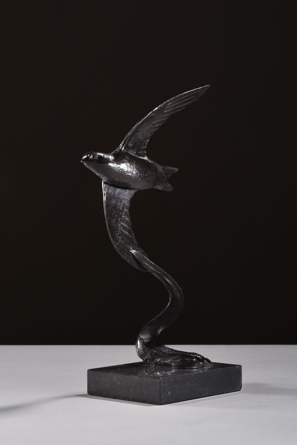 Swooping swift sculpture by Hamish Mackie