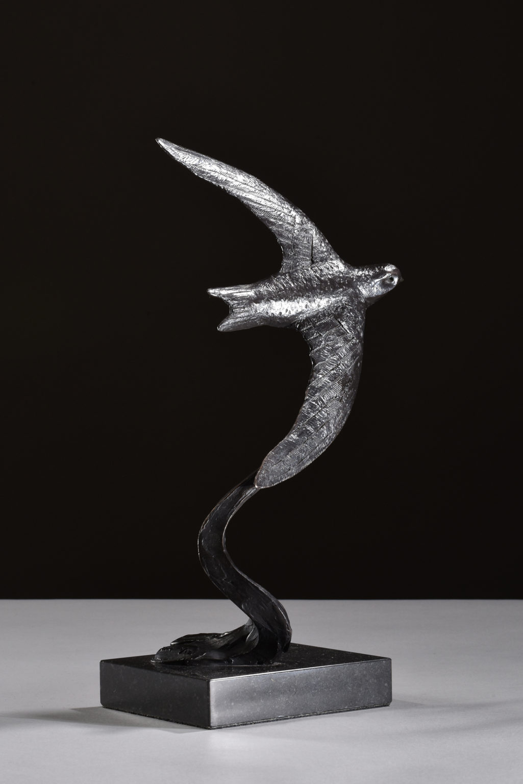 Swooping swift sculpture by Hamish Mackie