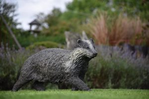 Bronze Badger sculpture by Hamish Mackie